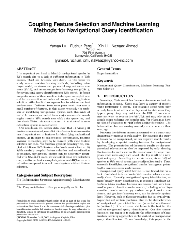 Pdf Coupling Feature Selection And Machine Learning Methods For