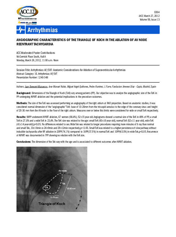 (PDF) Angiographic Characteristics of the Triangle of Koch in the ...