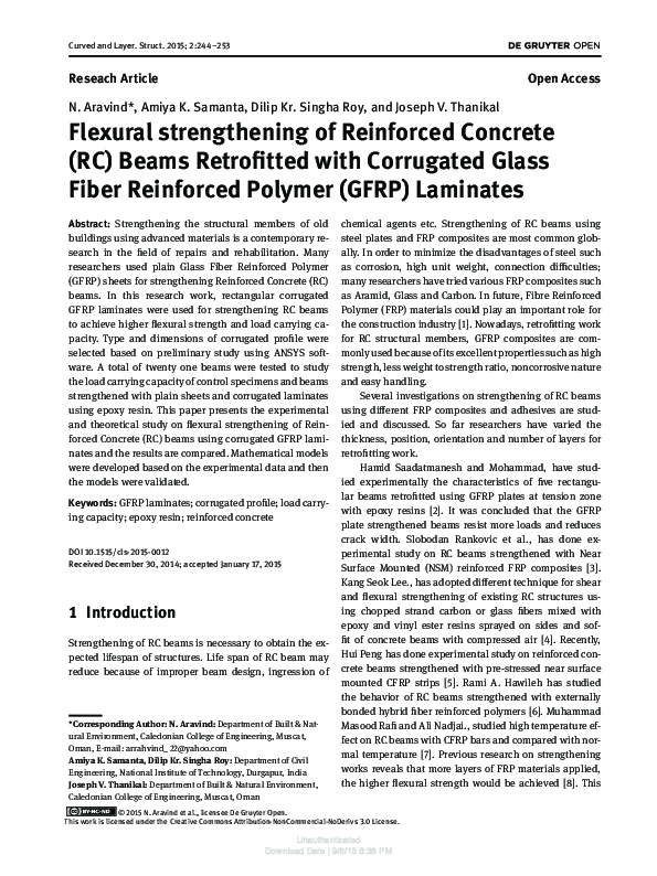 (PDF) Flexural Strengthening of Reinforced Concrete Beams with Longitudinal Circular Hole Using ...