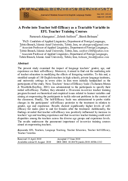 (PDF) EFL Teacher Training