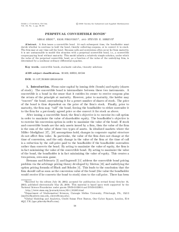 (PDF) Perpetual Convertible Bonds