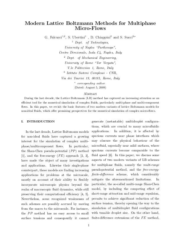 (PDF) Modern lattice Boltzmann methods for multiphase microflows
