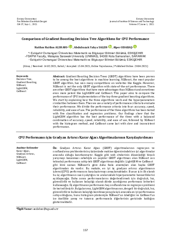 (PDF) Comparison of Gradient Boosting Decision Tree Algorithms for CPU ... (PDF) Comparison of Gradient Boosting Decision Tree Algorithms for CPU ...