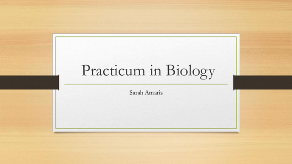 (PDF) Practicum in Biology