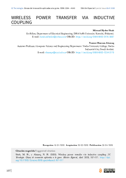 (PDF) Wireless power transfer via inductive coupling