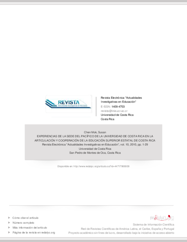(PDF) Experiencias de la Sede del Pacífico de la Universidad de Costa ...