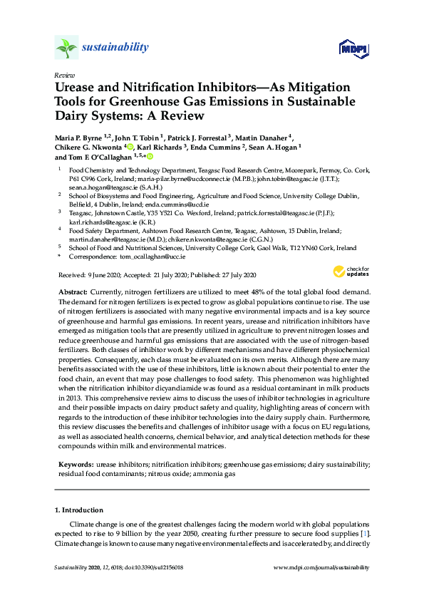 (PDF) Urease and Nitrification Inhibitors—As Mitigation Tools for ...