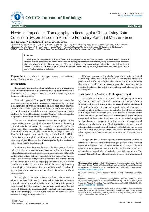 (PDF) Electrical Impedance Tomography in Rectangular Object Using Data Collection System Based ...