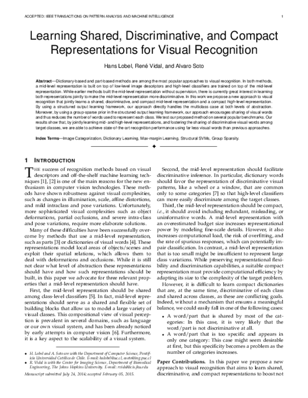 (PDF) Learning Shared, Discriminative, and Compact Representations for ...