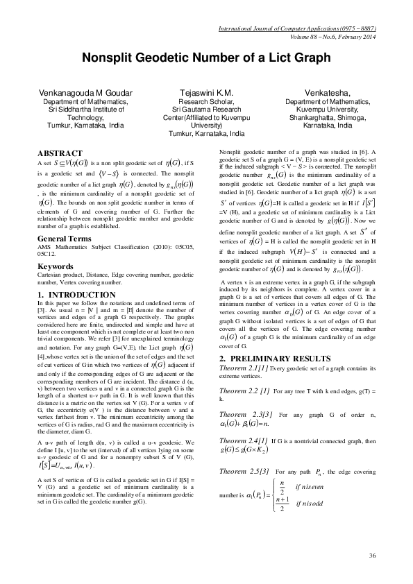 (PDF) Nonsplit Geodetic Number of a Lict Graph