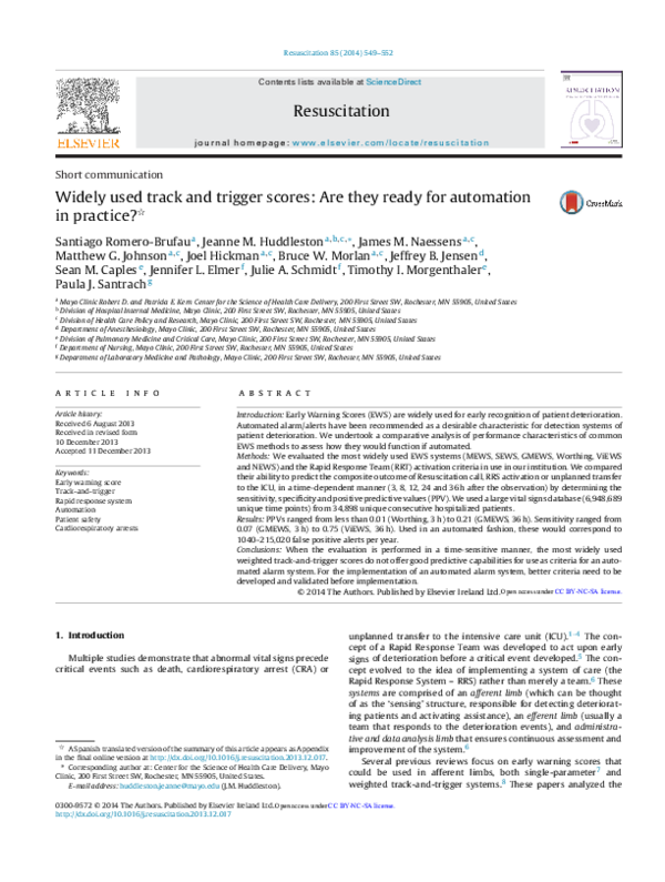 (PDF) Widely used track and trigger scores: Are they ready for ...