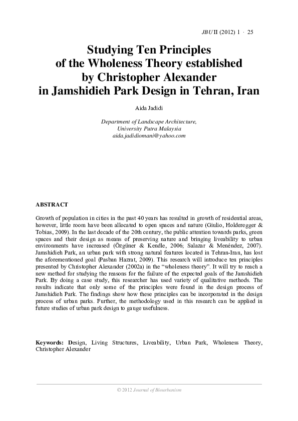 (PDF) Studying Ten Principles of the Wholeness Theory established by ...