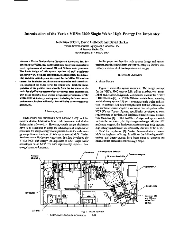 (PDF) Introduction of the Varian VIISta 3000 single wafer high-energy ...