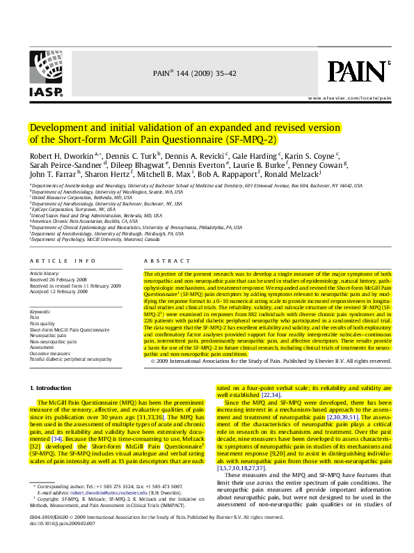 (PDF) Development and initial validation of an expanded and revised ...