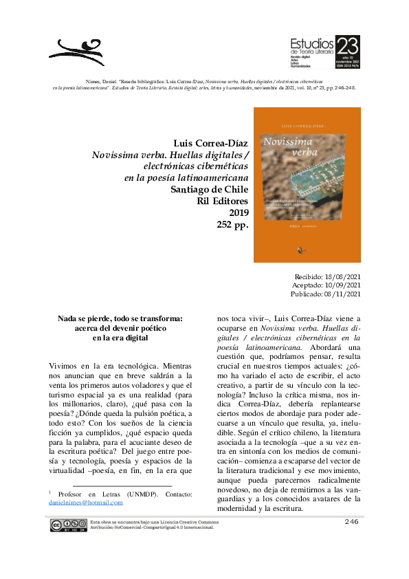 (PDF) Luis Correa-Díaz, Novissima verba. Huellas digitales ...