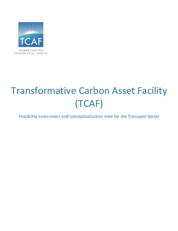 (PDF) Transformative Carbon Asset Facility (TCAF)