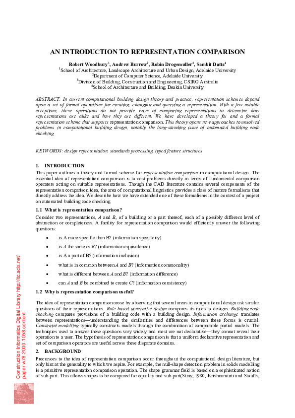 (PDF) An introduction to representation comparison