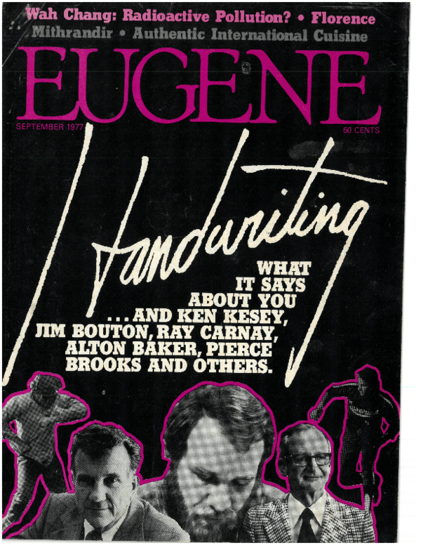 (PDF) Eugene Magazine handwriting analysis (1977) | Paul Bullen ...