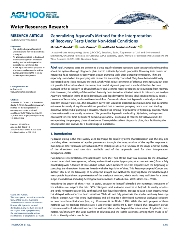 (PDF) Generalizing Agarwal's Method for the Interpretation of Recovery ...