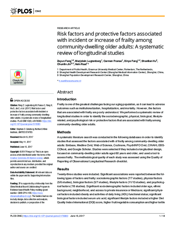 (PDF) Risk factors and protective factors associated with incident or ...
