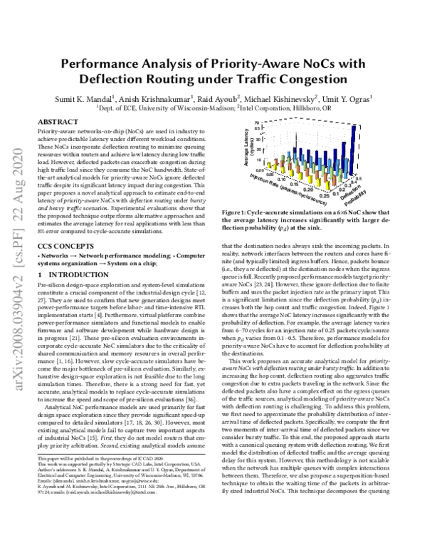 Pdf Performance Analysis Of Priority Aware Nocs With Deflection Routing Under Traffic