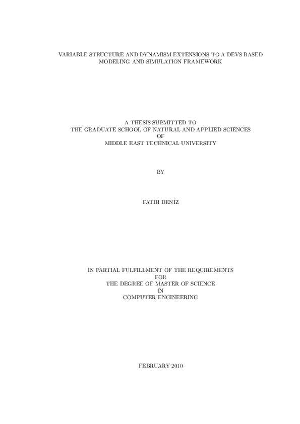 Pdf Variable Structure And Dynamism Extensions To Sima A Devs Based Modeling And Simulation