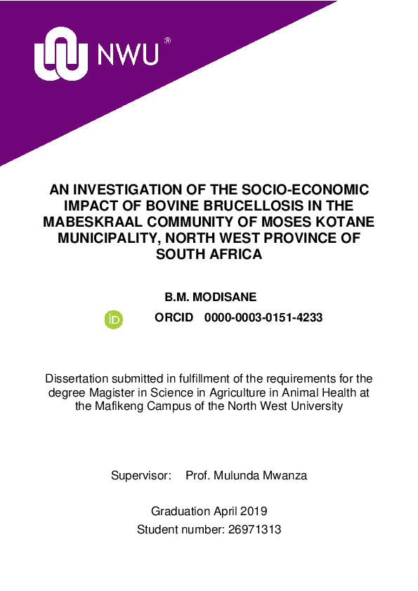 (PDF) An investigation of the socio-economic impact of Bovine ...