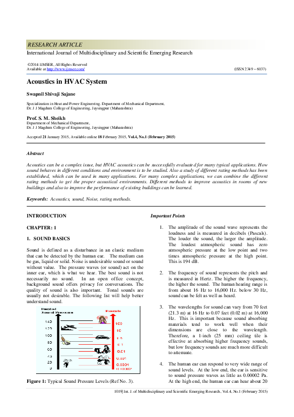 (PDF) Acoustics in HVAC System
