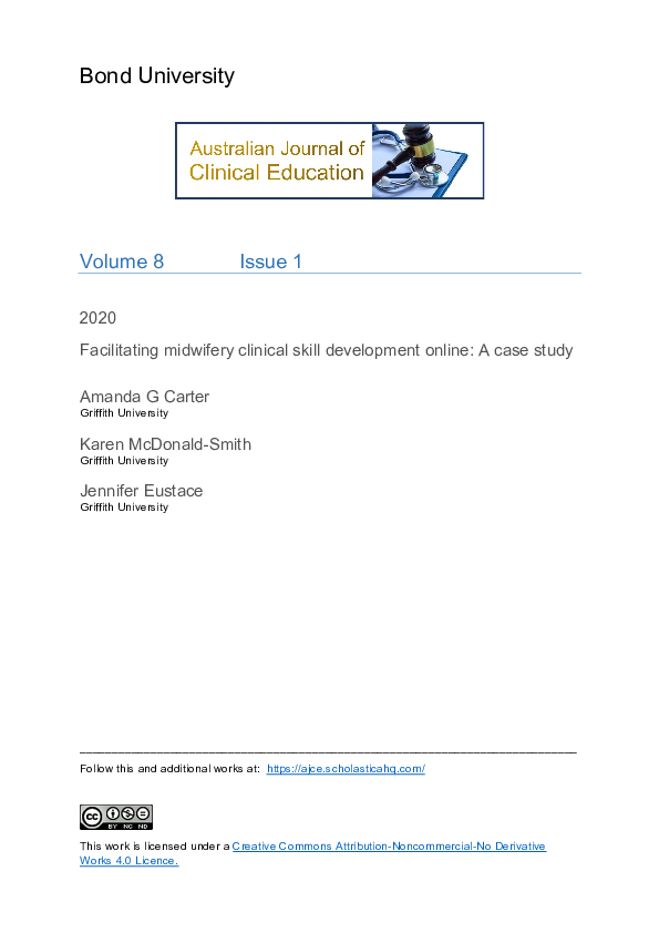 (PDF) Facilitating midwifery clinical skill development online: A case ...