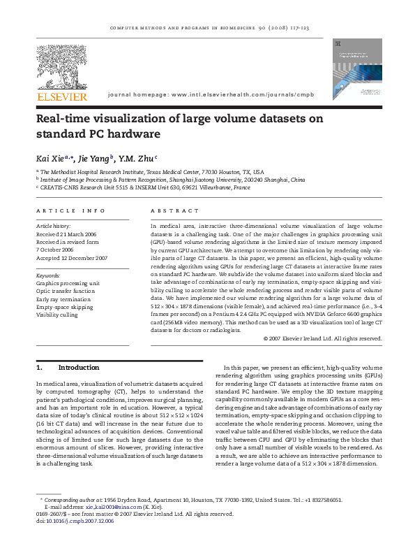(PDF) Real-time visualization of large volume datasets on standard PC ...