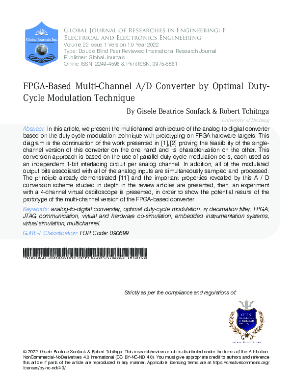 (PDF) FPGA-Based Multi-Channel A/D Converter by Optimal Duty-Cycle Modulation Technique