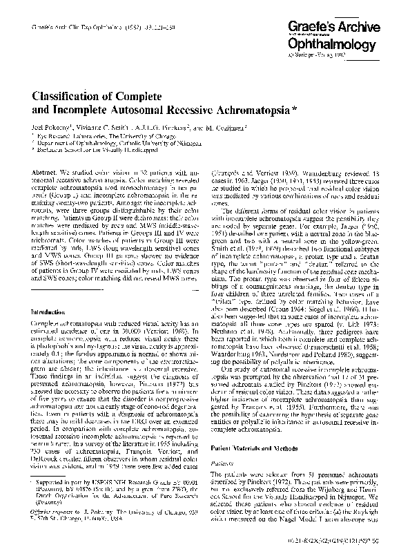 (PDF) Classification of complete and incomplete autosomal recessive ...