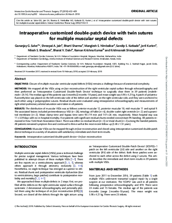 (PDF) Intraoperative customized double-patch device with twin sutures ...