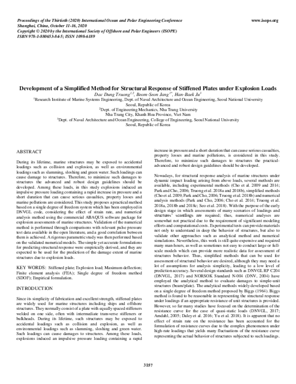 (PDF) Development of a Simplified Method for Structural Response of ...