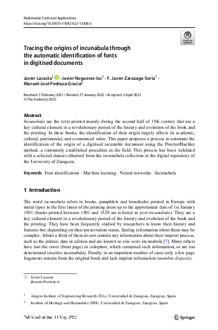 (PDF) Tracing the origins of incunabula through the automatic ...