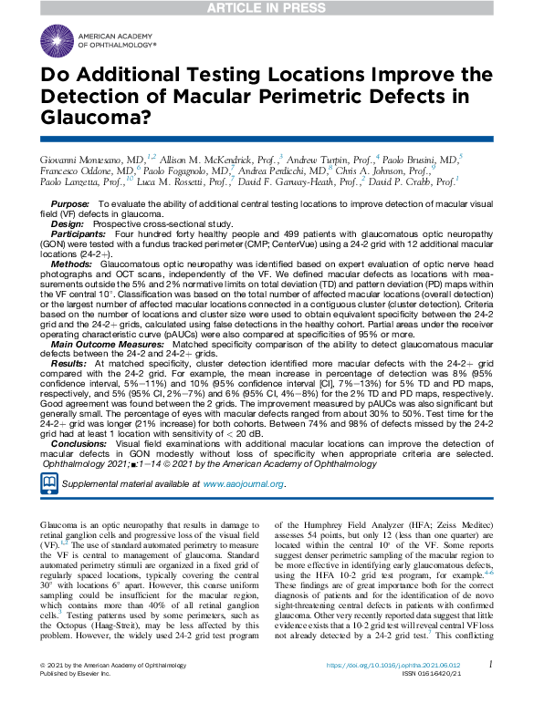 (PDF) Do Additional Testing Locations Improve the Detection of Macular ...