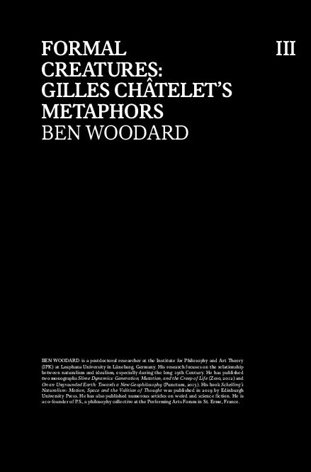 (PDF) III. Formal Creatures: Gilles Châtelet ’s Metaphors