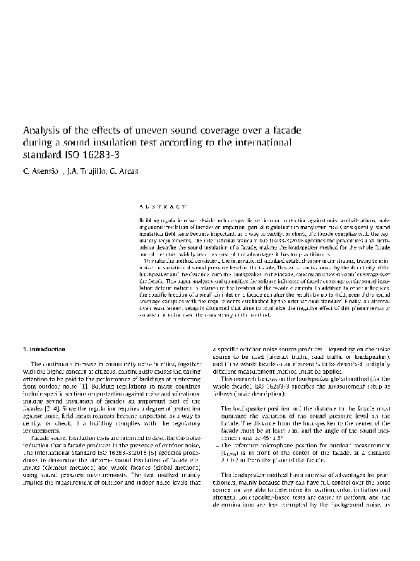 (PDF) Analysis of the effects of uneven sound coverage over a facade ...