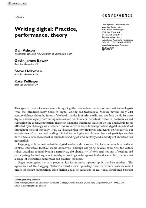 (PDF) Writing digital