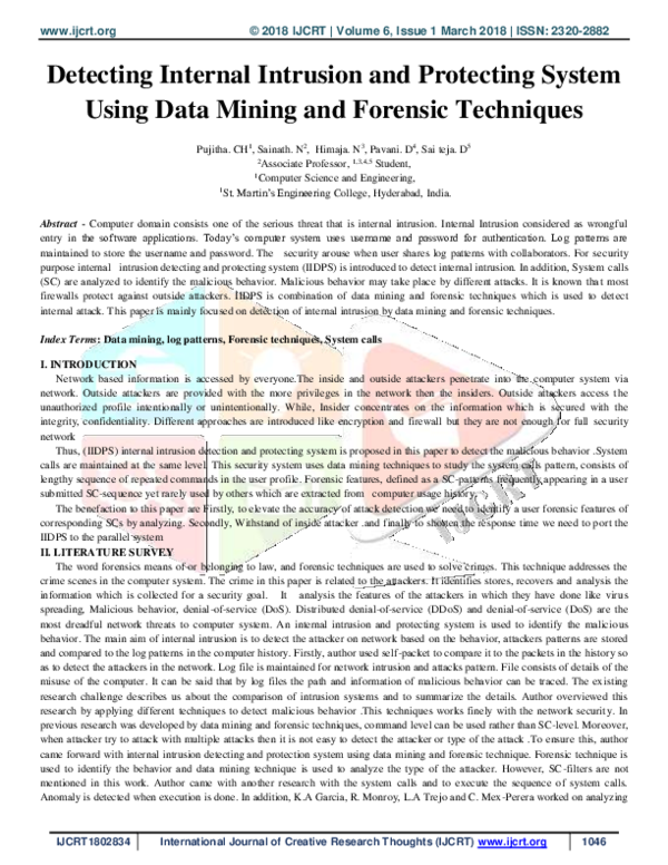 (PDF) Detecting Internal Intrusion and Protecting System Using Data ...