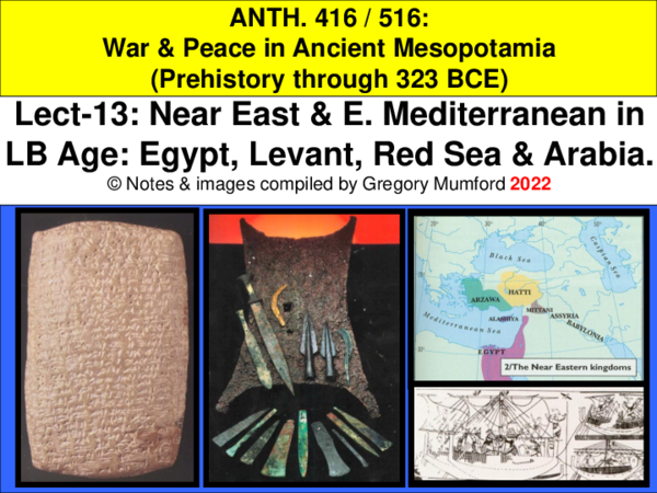 (PDF) Lecture-13 (ppt.): Trade and relations between Egypt, Canaan ...