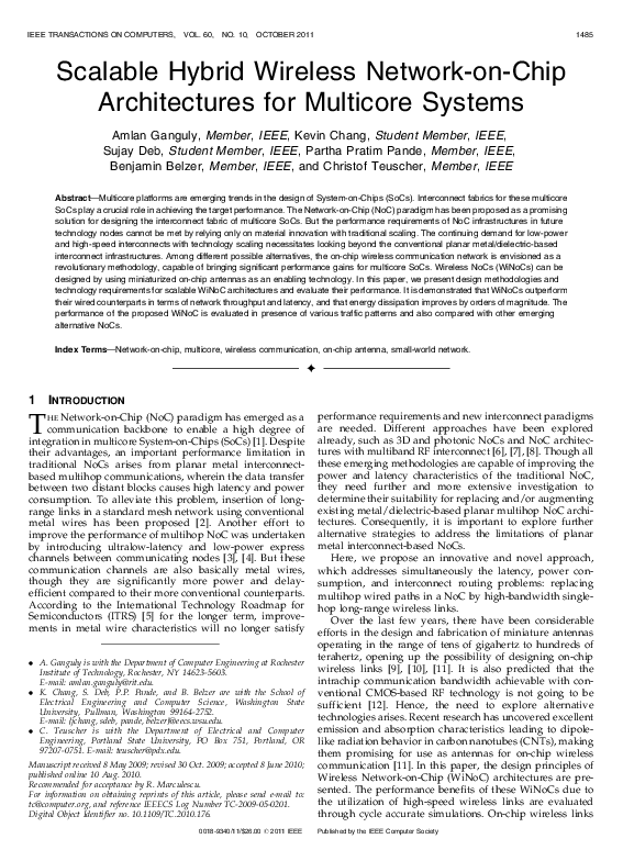(PDF) Scalable Hybrid Wireless Network-on-Chip Architectures for ...