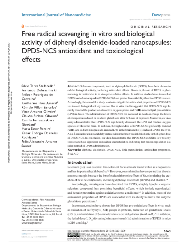 (PDF) Free radical scavenging in vitro and biological activity of ...