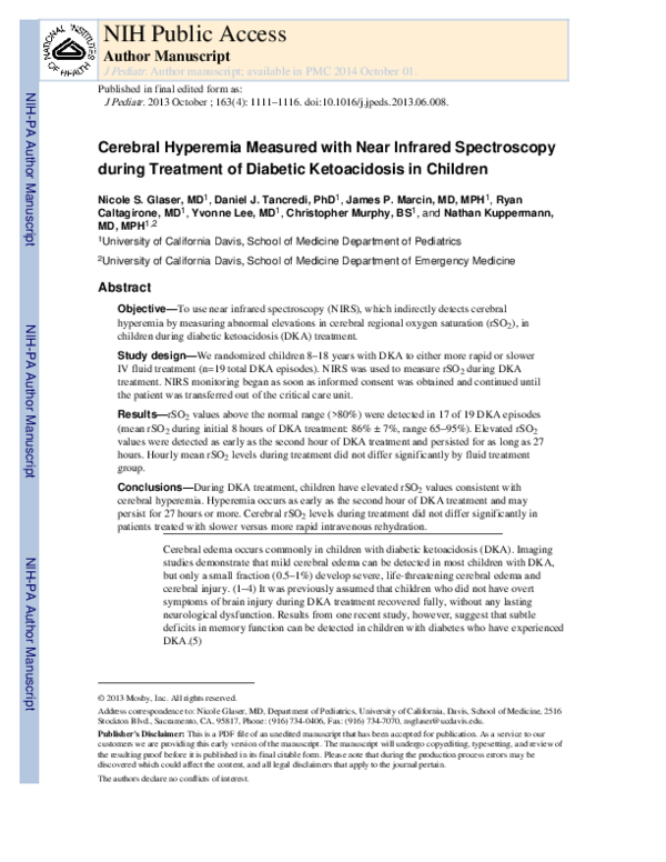 (PDF) Cerebral Hyperemia Measured with Near Infrared Spectroscopy ...
