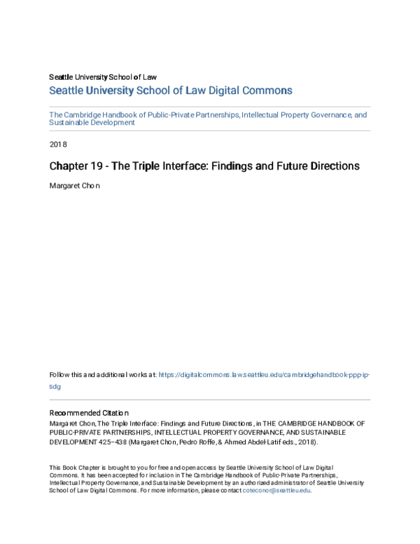 (PDF) Chapter 19 - The Triple Interface: Findings and Future Directions
