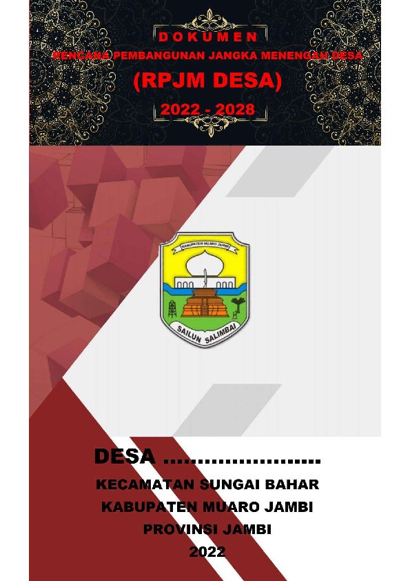 (PDF) Naskah RPJM Desa lengkap