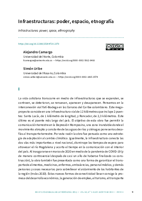 (PDF) Infraestructuras: poder, espacio, etnografía