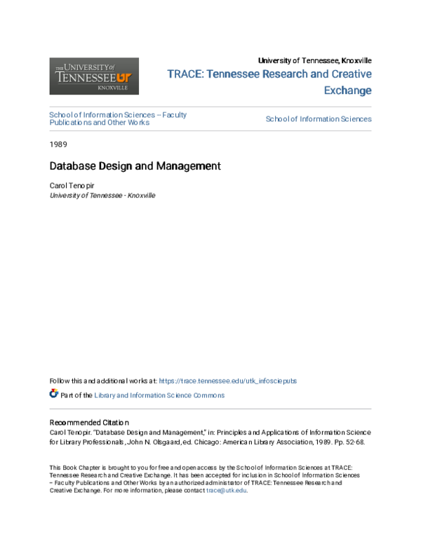 (PDF) Database Design and Management