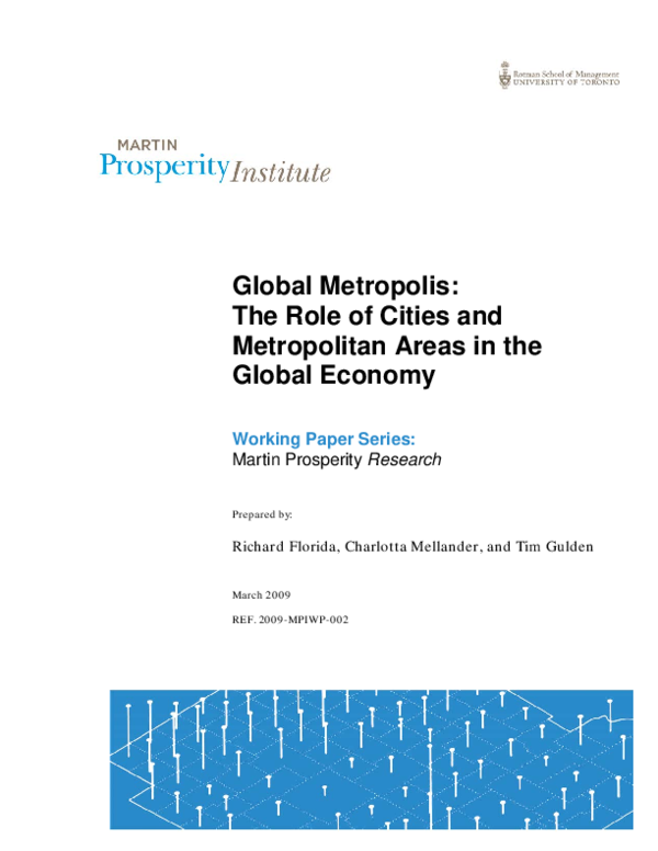 (PDF) Global Metropolis: The Role of Cities and Metropolitan Areas In ...