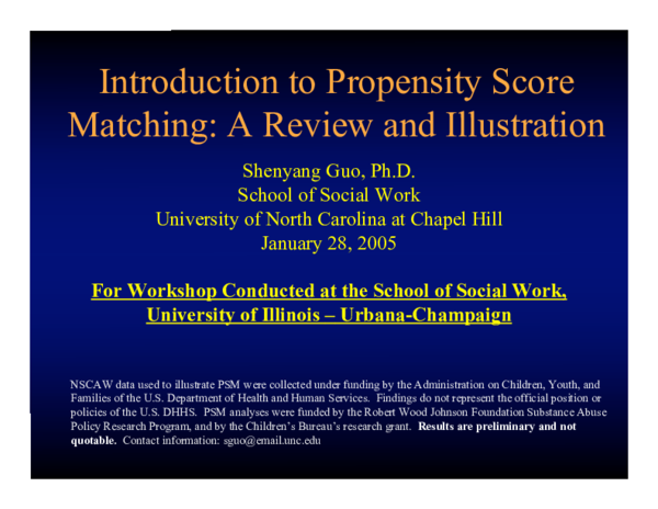 (PDF) Propensity Score Matching: A Causal Analysis